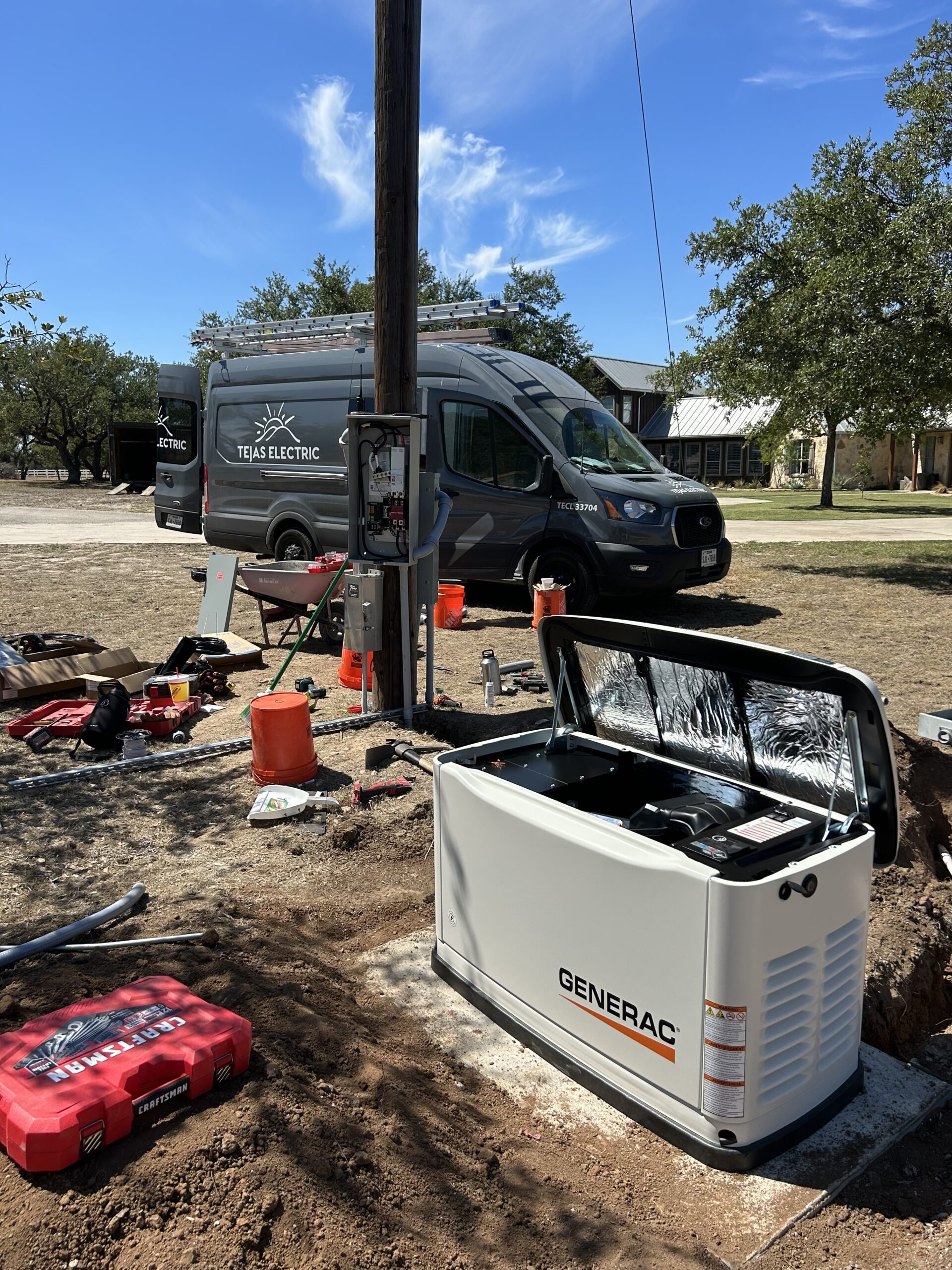 Residential Backup Generator Installation - Tejas Electric - Expert ...